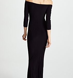 Norma Kamali Women's Kamali Kulture Off Shoulder Fishtail Gown, Black, M