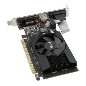 MSI Gaming GeForce GT 710 2GB GDRR3 64-bit HDCP Support DirectX 12 OpenGL 4.5 Single Fan Low Profile Graphics Card (GT 710 2GD3 LP)