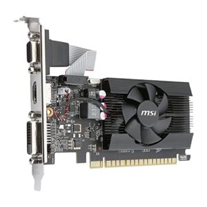 MSI Gaming GeForce GT 710 2GB GDRR3 64-bit HDCP Support DirectX 12 OpenGL 4.5 Single Fan Low Profile Graphics Card (GT 710 2GD3 LP)