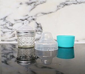 4 oz. Mason Bottle DIY Kit: BPA-Free Glass Baby Bottles You can DIY Using Mason Jars from Home, Made in The USA.