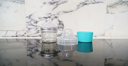 4 oz. Mason Bottle DIY Kit: BPA-Free Glass Baby Bottles You can DIY Using Mason Jars from Home, Made in The USA.