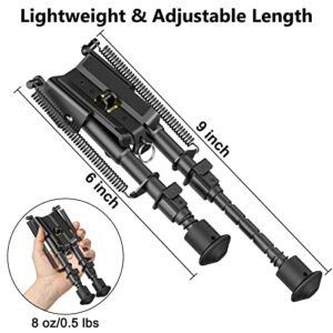 CVLIFE 6-9 Inches Picatinny Bipod Adjustable Spring Return with Picatinny Adapter