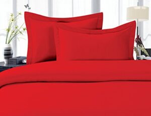 celine linen best, softest, coziest duvet cover ever! 1500 thread count egyptian quality luxury super soft wrinkle free 3-piece duvet cover set, king/cali king, red