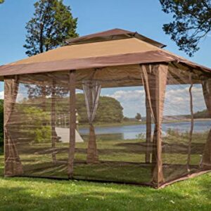 Keep Mosquitoes Out of Your 10 x 10 Gazebo with This Four Panel Pack of Easy to Netting with Zippers