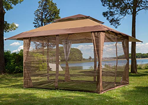 Keep Mosquitoes Out of Your 10 x 10 Gazebo with This Four Panel Pack of Easy to Netting with Zippers