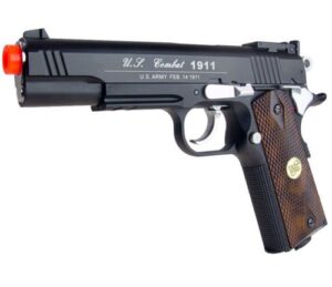 500 fps new full metal wg airsoft m 1911 gas co2 hand gun pistol w/ 6mm bb bbs(airsoft gun)