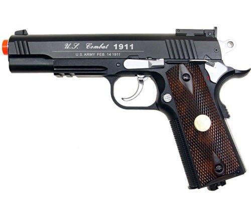 500 fps new full metal wg airsoft m 1911 gas co2 hand gun pistol w/ 6mm bb bbs(Airsoft Gun)