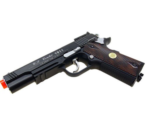 500 fps new full metal wg airsoft m 1911 gas co2 hand gun pistol w/ 6mm bb bbs(Airsoft Gun)