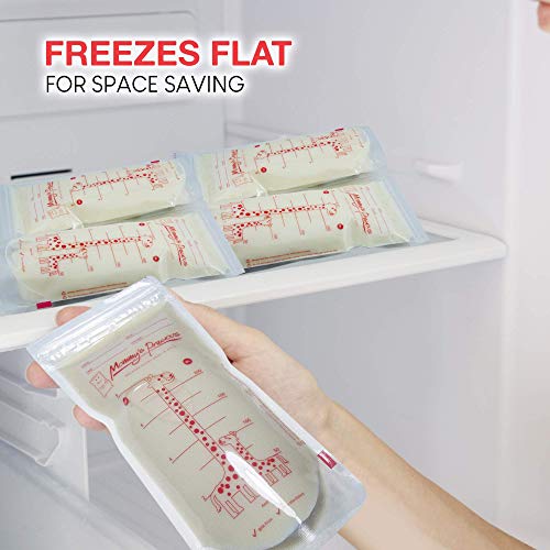 110 Count Breastmilk Storage Bags 8 Oz 235 ml Breastfeeding Freezer Storage Container Bags for Breast Milk comes Pre Sterilized & BPA Free with Accurate Measurements & Leak Proof. Buy Now!