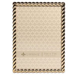 lawrence frames rope design metal frame, 5x7, gold