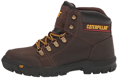 Cat Footwear Men's Outline Soft Toe Work Boot, Seal Brown, 9