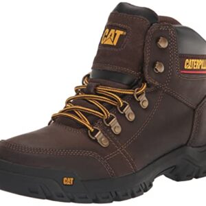 Cat Footwear Men's Outline Soft Toe Work Boot, Seal Brown, 9