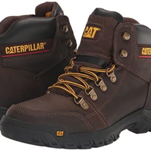 Cat Footwear Men's Outline Soft Toe Work Boot, Seal Brown, 9