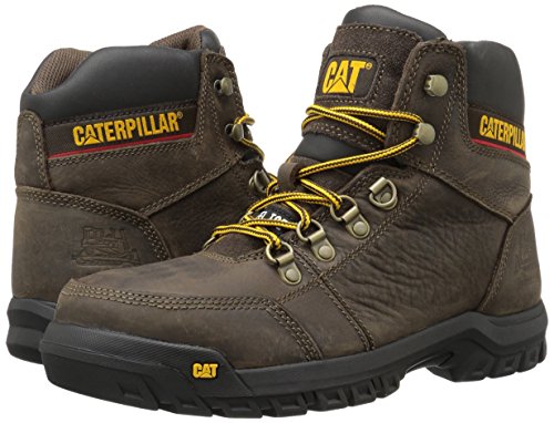 Cat Footwear Men's Outline Steel Toe Work Boot, Seal Brown, 9.5