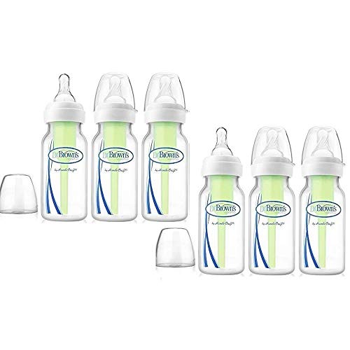 Dr. Brown's Bottles 6 Count (4 Oz), Option Bottles Can Be Used with or Without the Vent