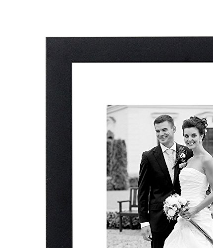 Americanflat 7 Pack Black Gallery Wall Frame Set - Includes One 11x14 Frame, Two 8x10 Frames, and Four 5x7 Frames - Picture Frames Collage Wall Decor with Shatter Resistant Glass and Hanging Hardware