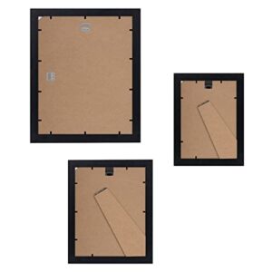 Americanflat 7 Pack Black Gallery Wall Frame Set - Includes One 11x14 Frame, Two 8x10 Frames, and Four 5x7 Frames - Picture Frames Collage Wall Decor with Shatter Resistant Glass and Hanging Hardware