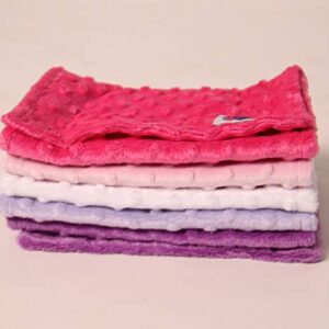 Snuggle Stuffs Baby 5 Pack Minky Dot Burp Cloths - Girls