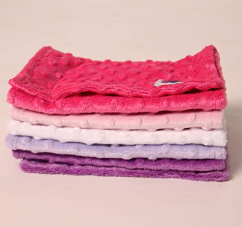 Snuggle Stuffs Baby 5 Pack Minky Dot Burp Cloths - Girls