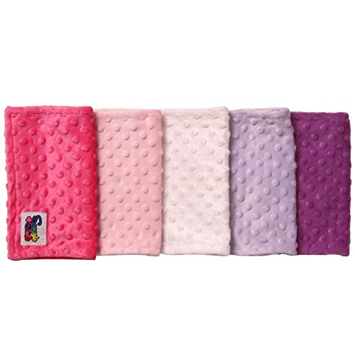 Snuggle Stuffs Baby 5 Pack Minky Dot Burp Cloths - Girls