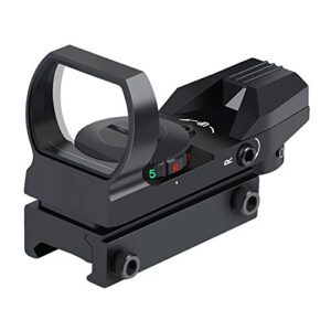 feyachi reflex sight - adjustable reticle (4 styles) both red and green in one sight!