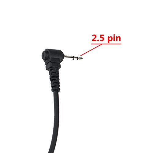 KEYBLU 1 Pin G Shape Walkie Talkie Earpiece Headset for Motorola Talkabout MH230R MR350R T200 T260 T460 T600 T800 Radio (2 pcs)