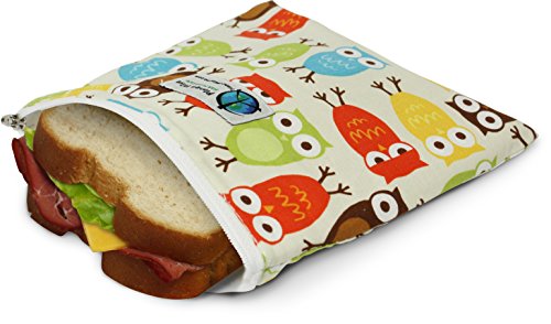 Planet Wise Jewel Woods Reusable Zipper Sandwich Bag | Reusable Food Storage Bags For Anything You Need | Environmentally Friendly And Budget Friendly Reusable Plastic Bags | Zipper Bags