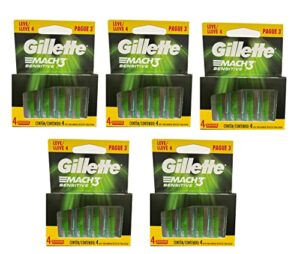 gillette mach 3 sensitive razor refill 20 cartridges