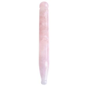 ccbeauty handmade natural facial rose quartz crystal gua sha scraping massage tools,massage wand guasha for body eye neck back acupuncture therapy stick point treatment mother's day gift set, 1