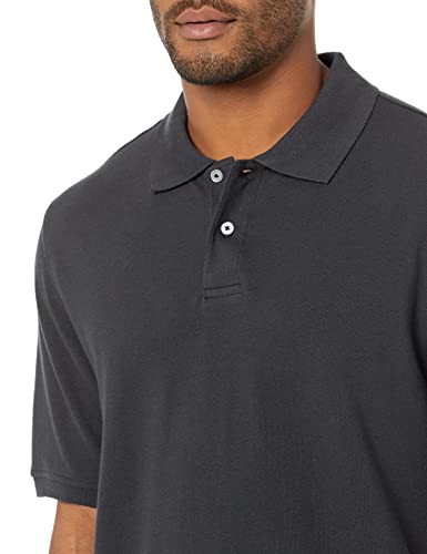 Amazon Essentials Men's Regular-Fit Cotton Pique Polo Shirt (Available in Big & Tall), Black, X-Large