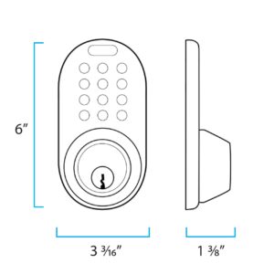 MiLocks XF-02P Digital Deadbolt Door Lock with Keyless Entry via Remote Control and Keypad Code for Exterior Doors, Polished Brass