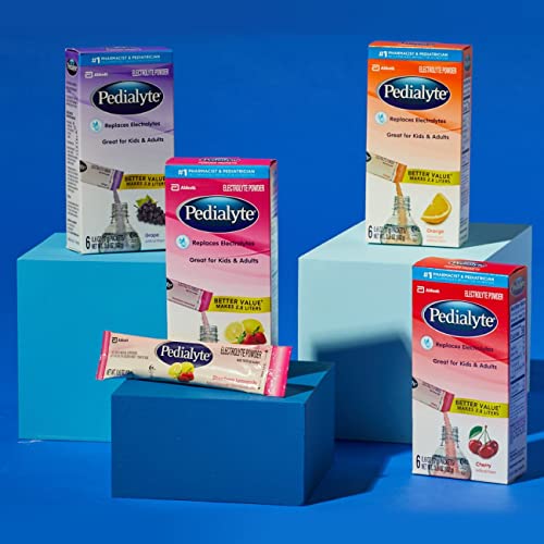 Pedialyte Electrolyte Powder Packets, Orange, Hydration Drink, 18 Single-Serving Powder Packets