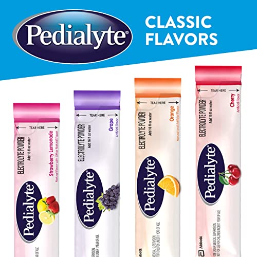 Pedialyte Electrolyte Powder Packets, Orange, Hydration Drink, 18 Single-Serving Powder Packets