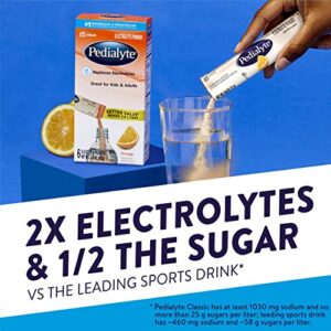 Pedialyte Electrolyte Powder Packets, Orange, Hydration Drink, 18 Single-Serving Powder Packets