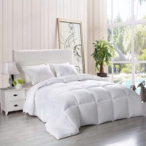 Utopia Bedding Down Alternative Comforter (Twin, White) - All Season Comforter - Plush Siliconized Fiberfill Duvet Insert - Box Stitched