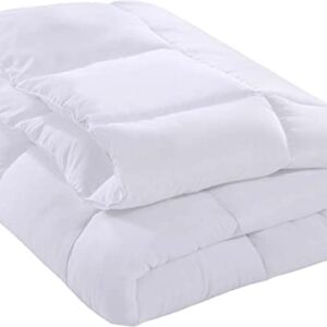 Utopia Bedding Down Alternative Comforter (Twin, White) - All Season Comforter - Plush Siliconized Fiberfill Duvet Insert - Box Stitched