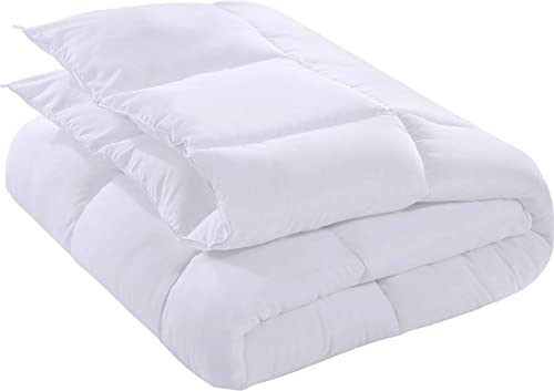 Utopia Bedding Down Alternative Comforter (Twin, White) - All Season Comforter - Plush Siliconized Fiberfill Duvet Insert - Box Stitched