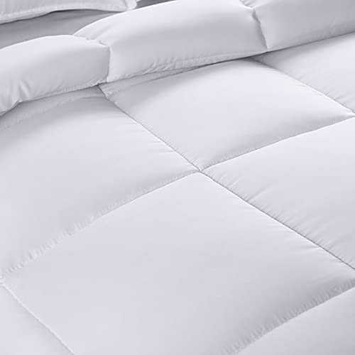 Utopia Bedding Down Alternative Comforter (Twin, White) - All Season Comforter - Plush Siliconized Fiberfill Duvet Insert - Box Stitched