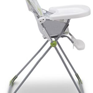 Delta Children EZ-Fold High Chair for Babies and Toddlers - Compact High Chair with Adjustable Tray, Starburst