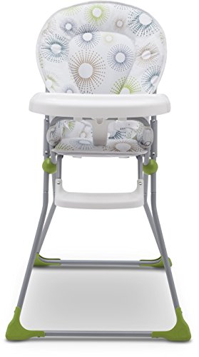 Delta Children EZ-Fold High Chair for Babies and Toddlers - Compact High Chair with Adjustable Tray, Starburst