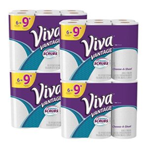 viva vantage choose-a-sheet* paper towels, white, big plus roll, 24 rolls, packaging may vary