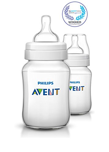 Philips Avent Anti-Colic Baby Bottles Clear, 9oz, 2 Piece