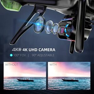 Cheerwing U59 Drone with Camera 4K for Adults, 2.4G RC Quadcopter 5G WiFi FPV Live Video Drones,GPS Auto Return,Altitude Hold,Follow Me,2 Batteries