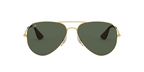 Ray-Ban RB3558 Aviator Sunglasses, Gold/Dark Green, 58 mm