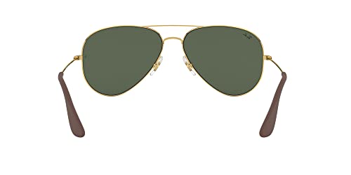 Ray-Ban RB3558 Aviator Sunglasses, Gold/Dark Green, 58 mm