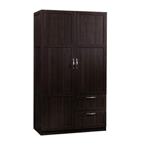 sauder large storage cabinet, cinnamon cherry finish