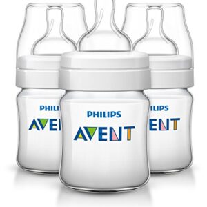 Philips Avent Anti-colic Baby Bottles Clear, 4oz, 3 Piece