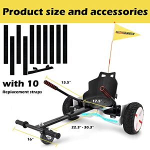 Adjustable Hoverboard Car Style Holder for 6.5" 8" 10" Two Wheel Self Balancing Scooter with 4 Length Adjustments (Balance Board Not Included)