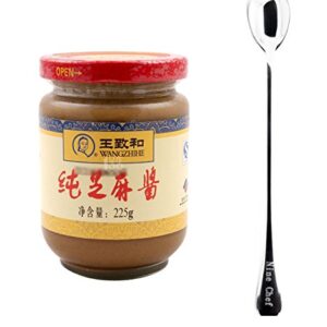 Wang Zhihe Pure Sesame Paste + Free one NineChef Spoon (1 Bottle)