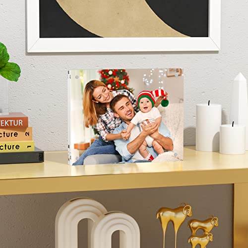 NIUBEE 8.5x11 Picture Frame, Clear Certificate Document Magnetic Photo Frame for Tabletop Display with Gift Box